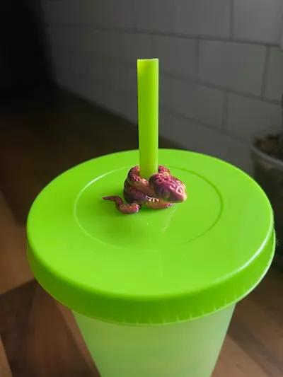 3 Different Snake Straw/Tumbler Toppers by Cutesy Creations MakerWorld ...