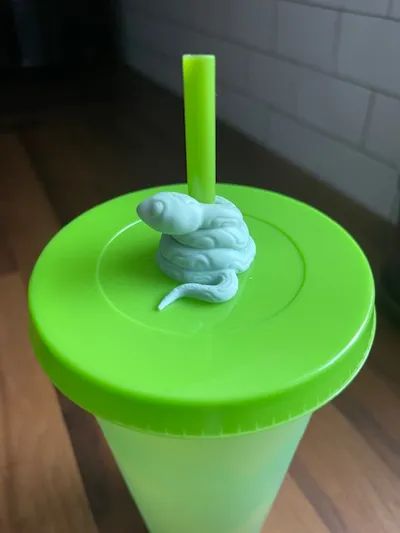 3 Different Snake Straw/Tumbler Toppers by Cutesy Creations MakerWorld ...