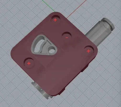AMS hub five-way magnetic mounting bracket STP file provided by ...