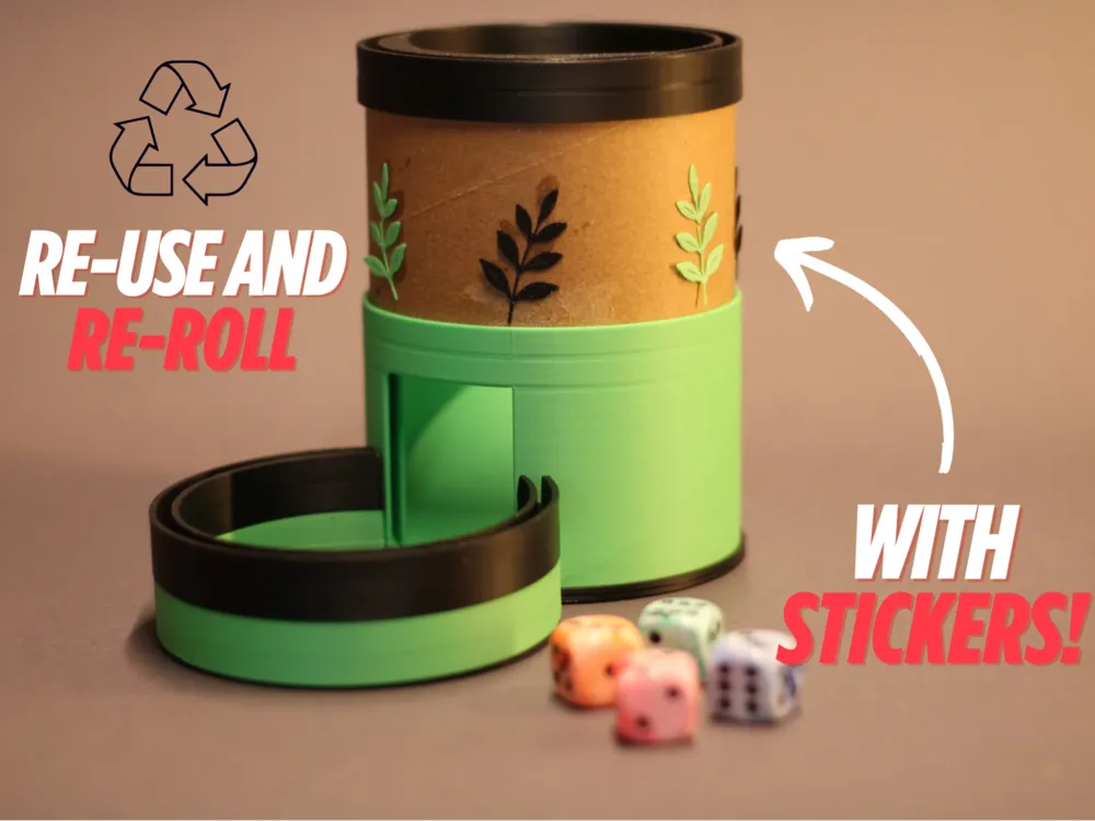 Re-Use & Re-Roll the Stackable Upcycled Dice Tower - Free 3D Print ...