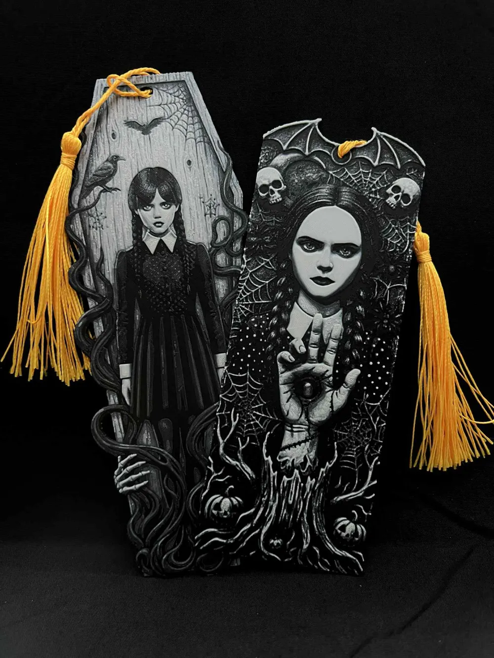 Wednesday Halloween Bookmark Set - Free 3D Print Model - MakerWorld