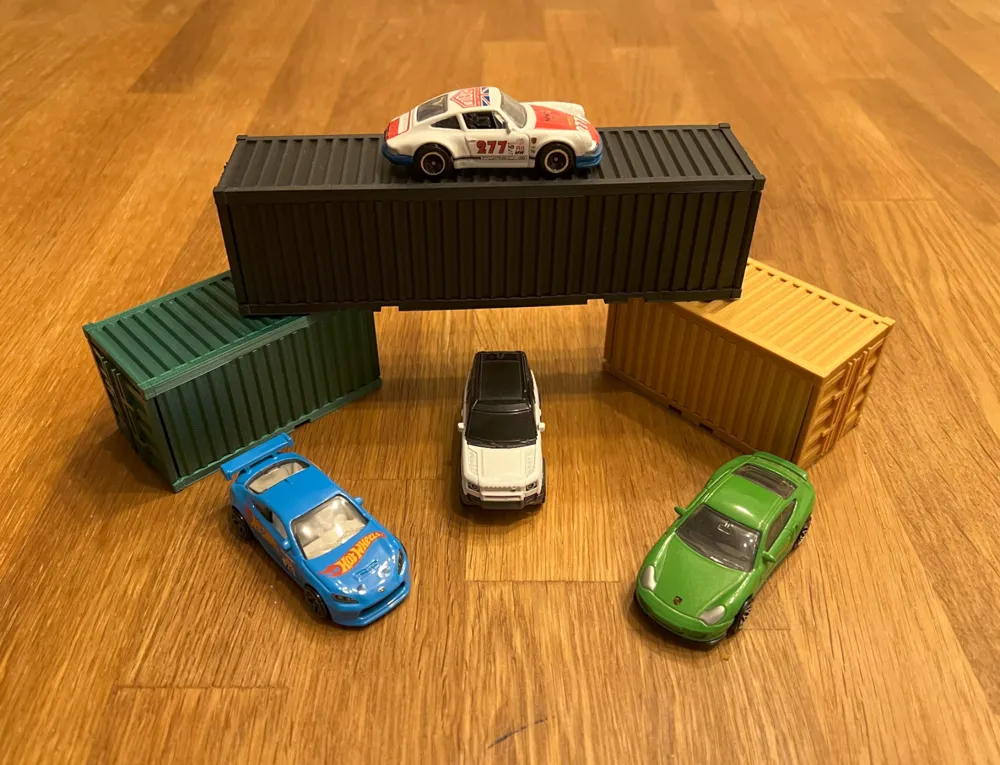 Double Container 1/64 for matchbox, hotwheel, siku by Sir_Stigma MakerWorld: Download Free 3D Models