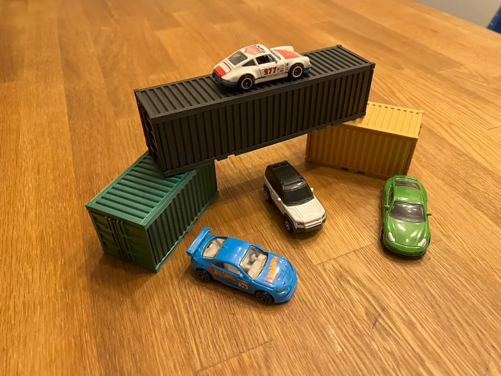 Double Container 1/64 for matchbox, hotwheel, siku by Sir_Stigma MakerWorld: Download Free 3D Models