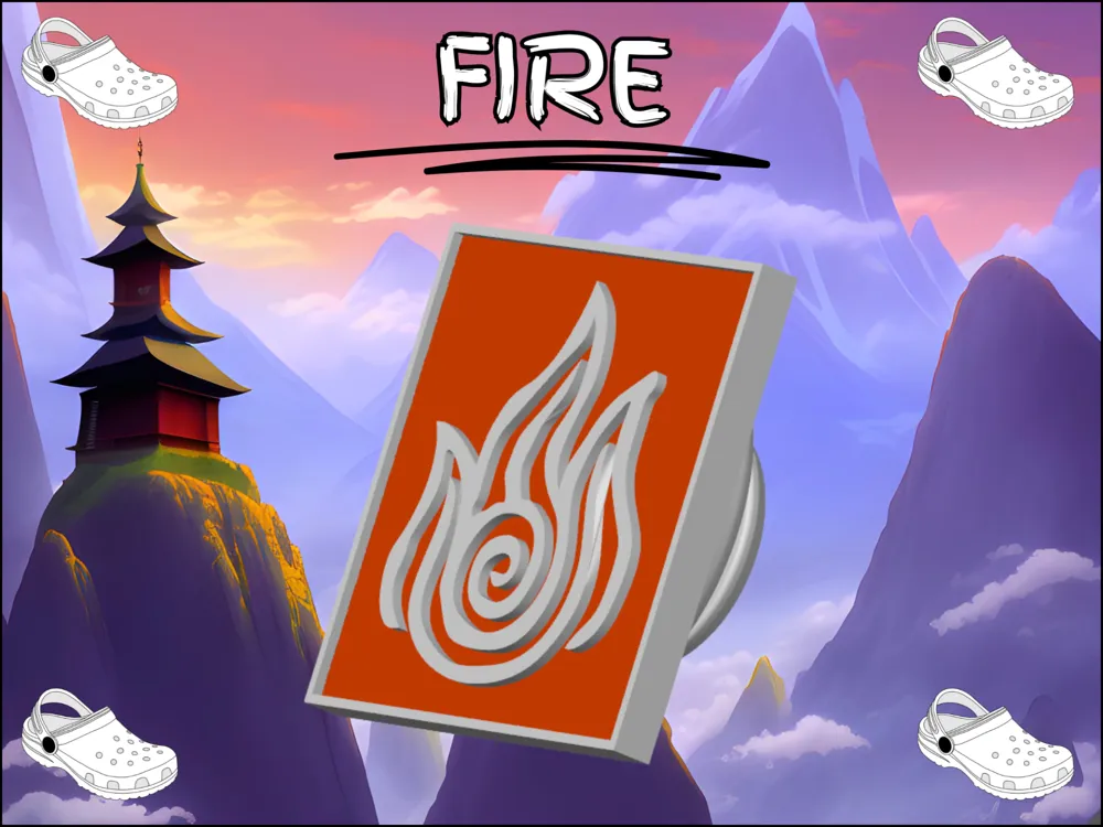 Avatar Elements Croc Charms by Atro - MakerWorld