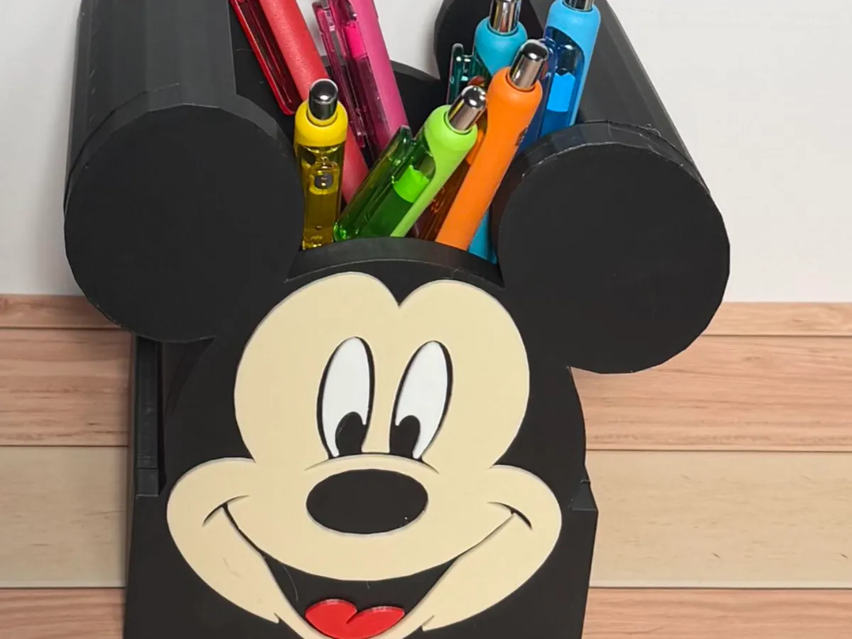 Mickey Mouse Pen Holder - Free 3D Print Model - MakerWorld