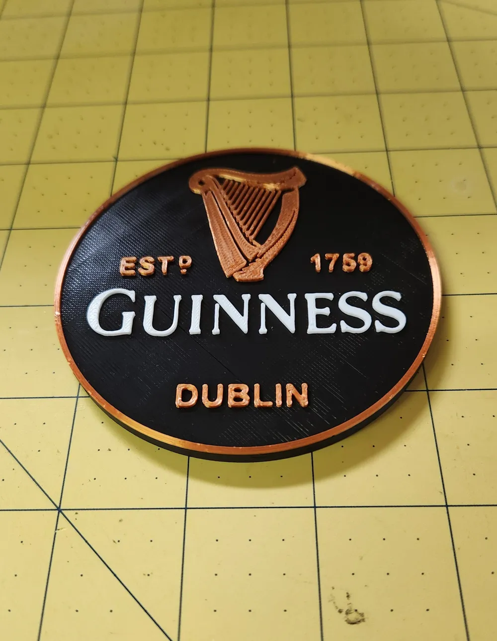 Guinness drink coaster by Court21 MakerWorld: Download Free 3D Models