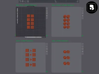 Plug, Dowel, Snap - Bambu Studio Cut Connectors - Free 3D Print Model ...