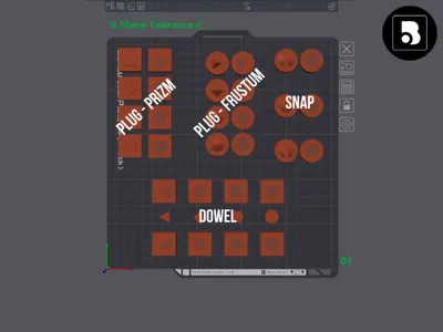 Plug, Dowel, Snap - Bambu Studio Cut Connectors - Free 3D Print Model ...