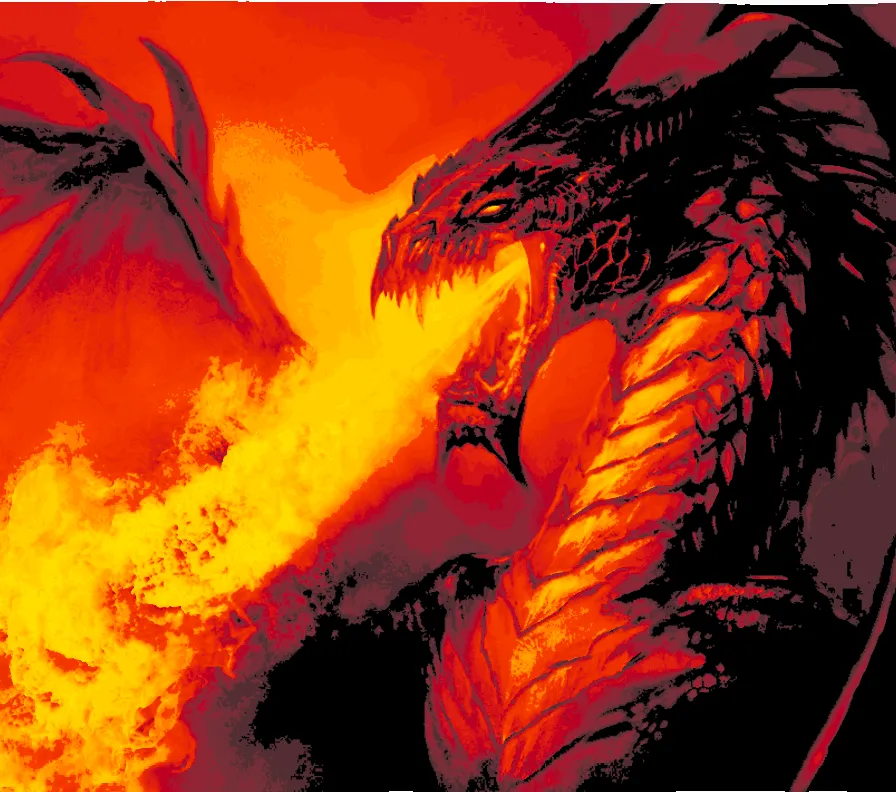 Hueforge spitting fire dragon by bonsay_x - MakerWorld