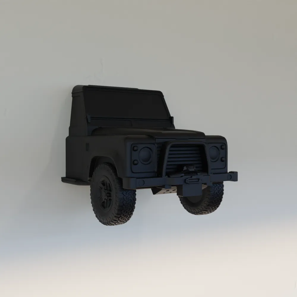 Land Rover Defender 90 1990 Wall Art - Front View - Free 3D Print Model ...