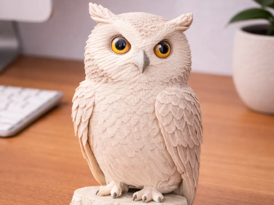 Majestic Owl Statue - Free 3D Print Model - MakerWorld
