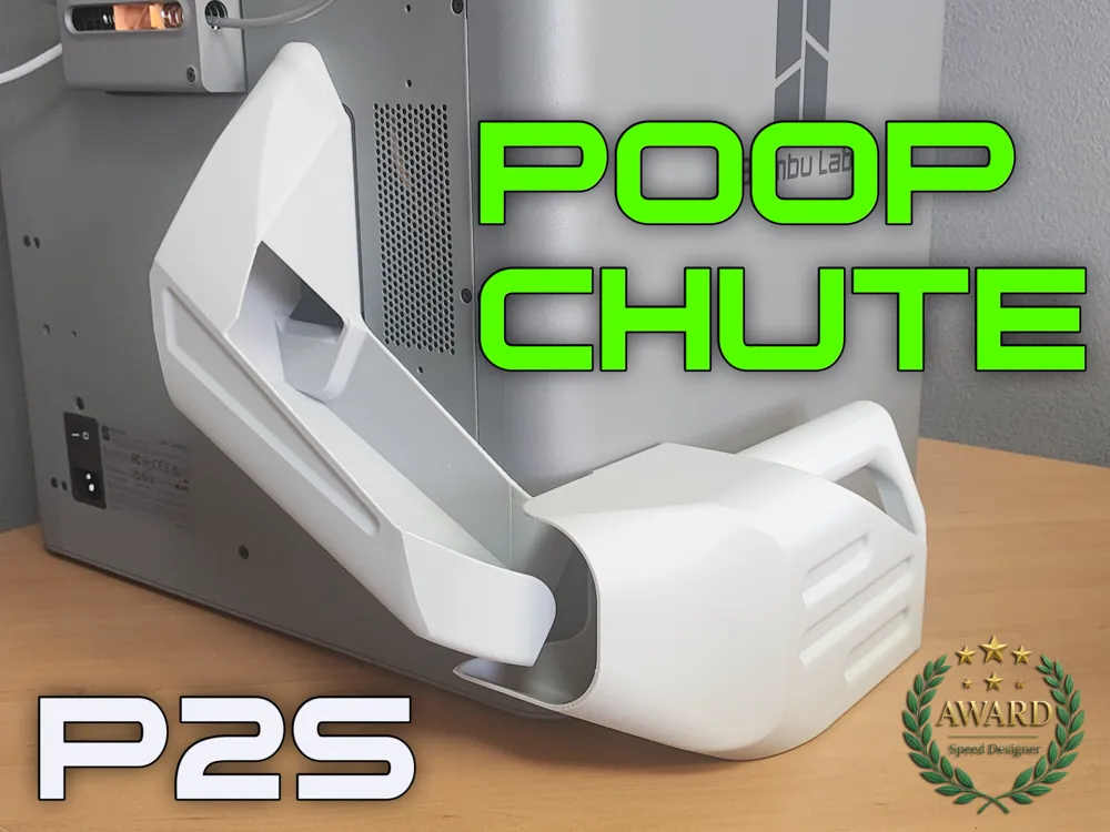 P2S Magnetisk Poop Chute - Täppfri & Effektiv - Gratis 3D utskrifts ...
