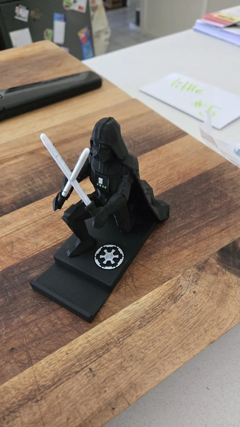 Darth Vader Light Saber Phone Holder Remixed by vidguide MakerWorld ...