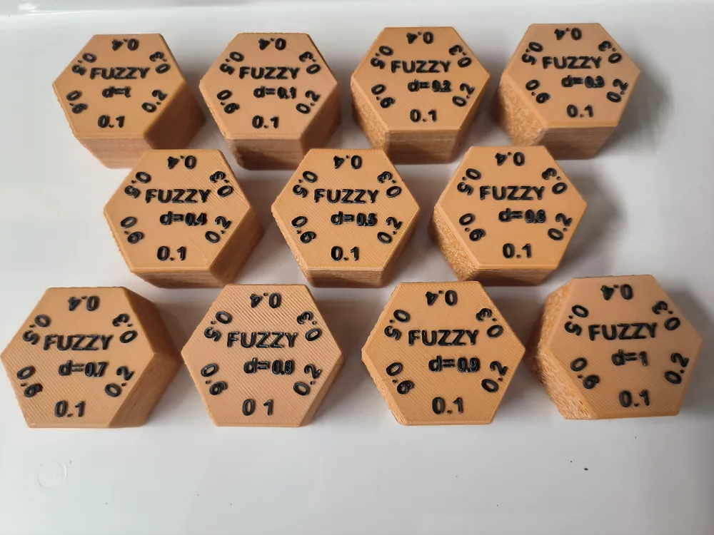 (Remix) Fuzzy Skin Test Hexagon - Free 3D Print Model - MakerWorld