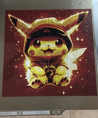 Pokemon Pikachu Puzzle Jigsaw print in place by enricoRE - MakerWorld