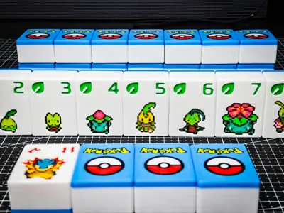 Pokemon x Mahjong Complete 144 Tiles | Pokemon x Mahjong - Free 3D ...