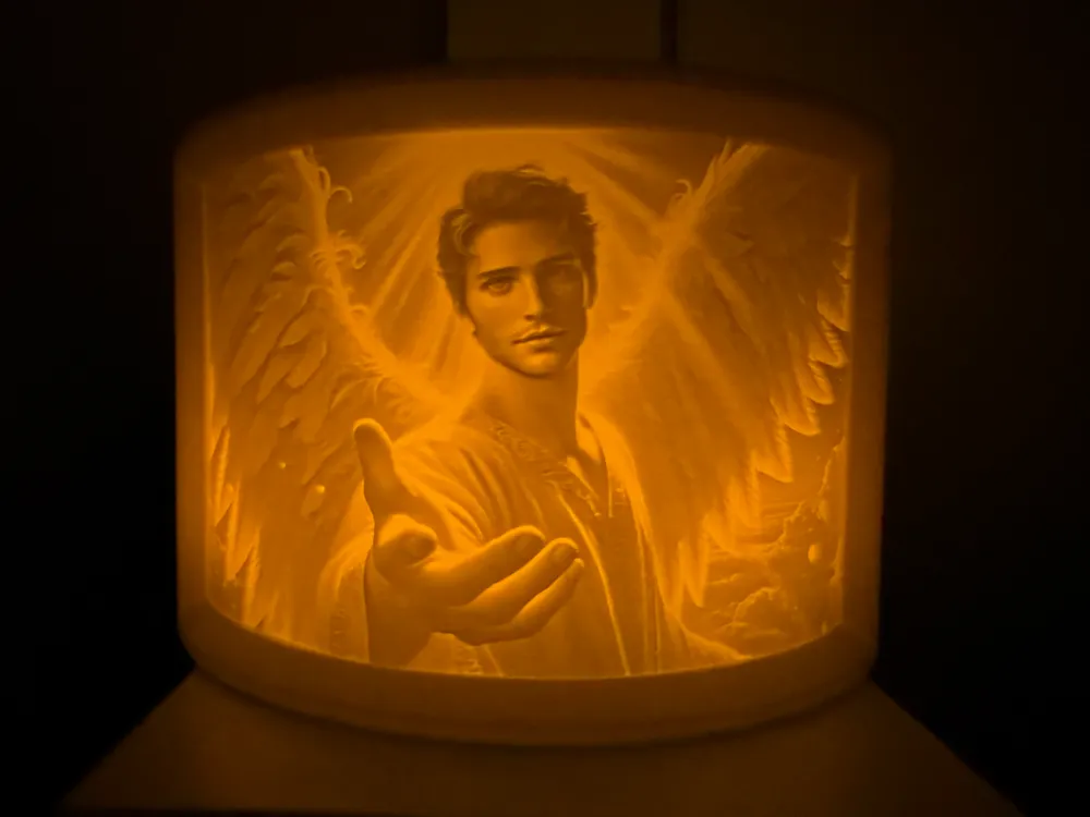 Male Angel Extending a Hand Light Decor by DB Print3d MakerWorld ...