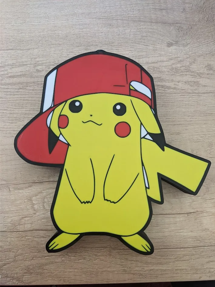 Pikachu in Ash's hat Lightbox by Sitsero - MakerWorld