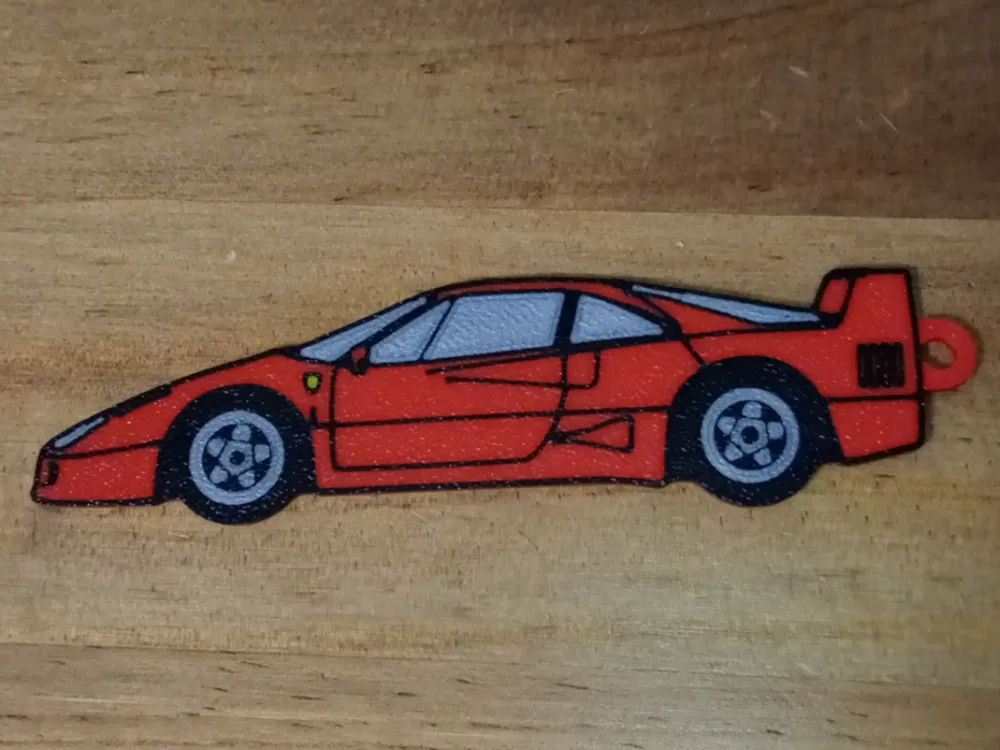 Chaveiro Ferrari F40 - Modelo gratuito para impressão 3D - MakerWorld