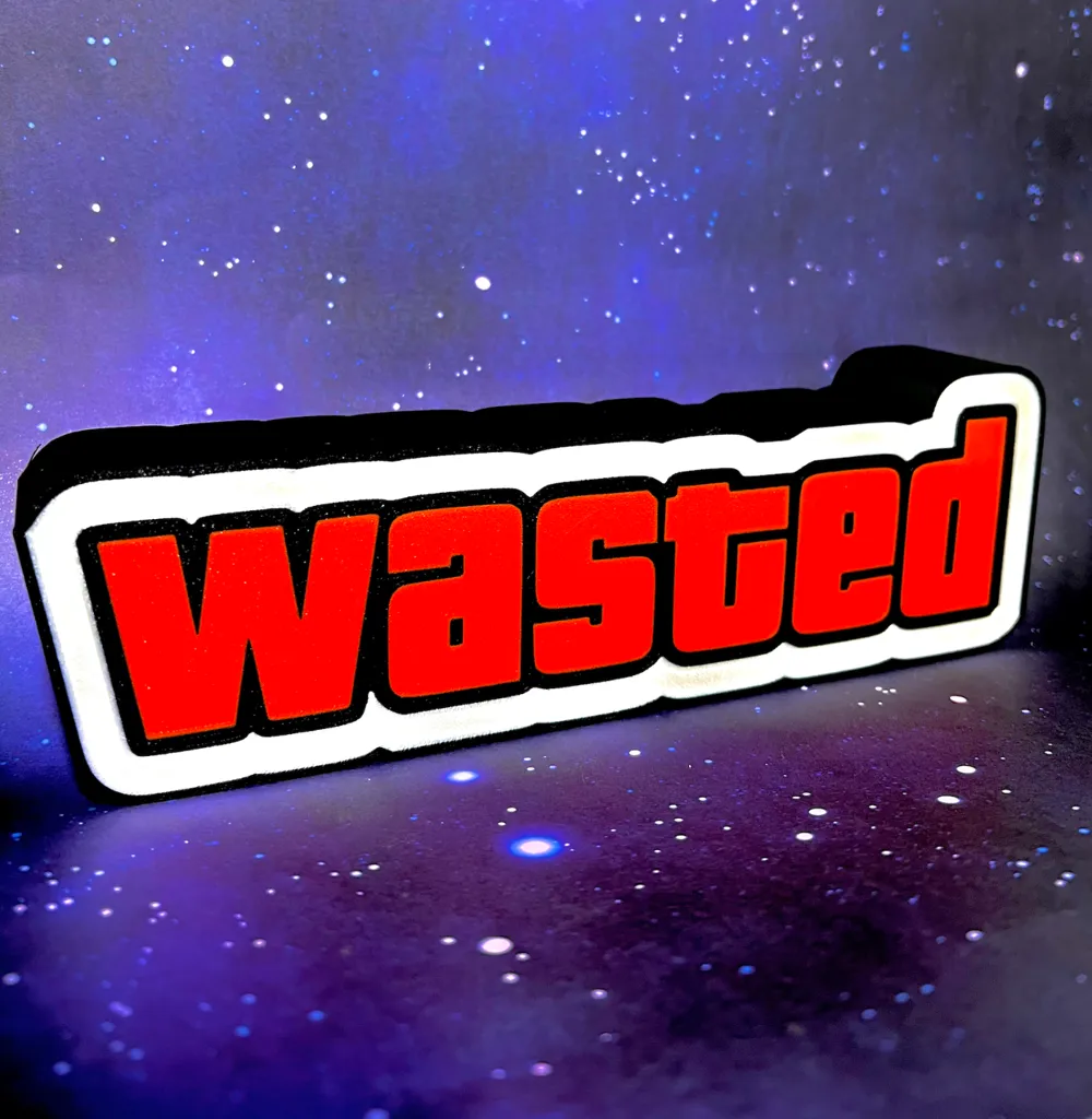 "WASTED" LED Light box by 3Dimension Customs - MakerWorld