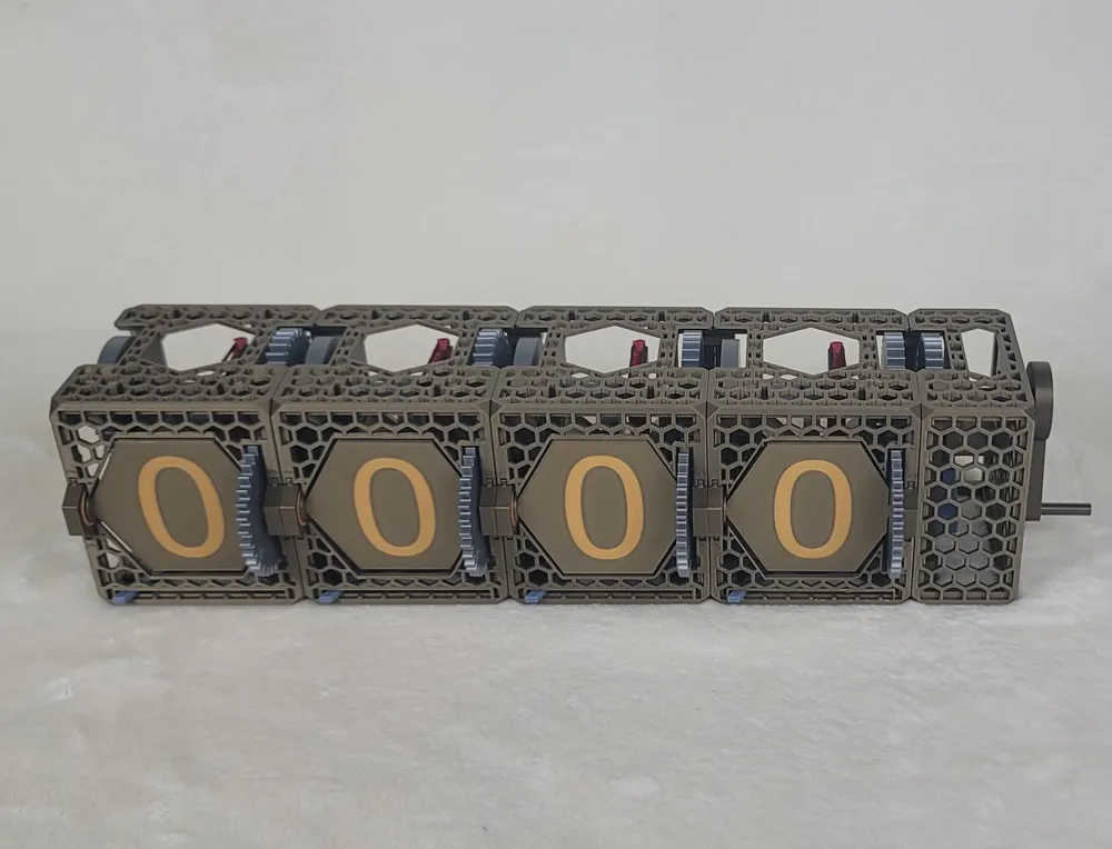 Modular Mechanical Binary Counter System by terrygtx MakerWorld: Download Free 3D Models