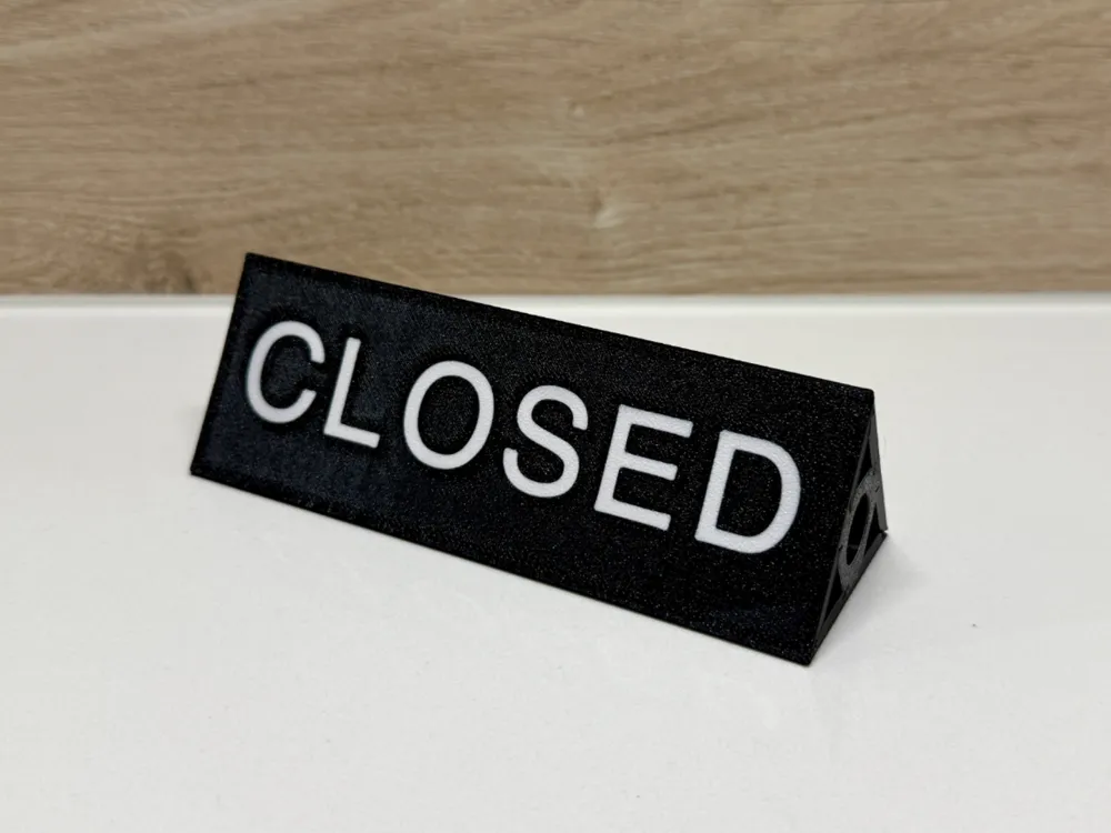 Three-Sided Desk Status Sign – Customizable Text - Free 3D Print Model ...