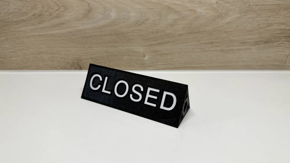 Three-Sided Desk Status Sign – Customizable Text - Free 3D Print Model ...