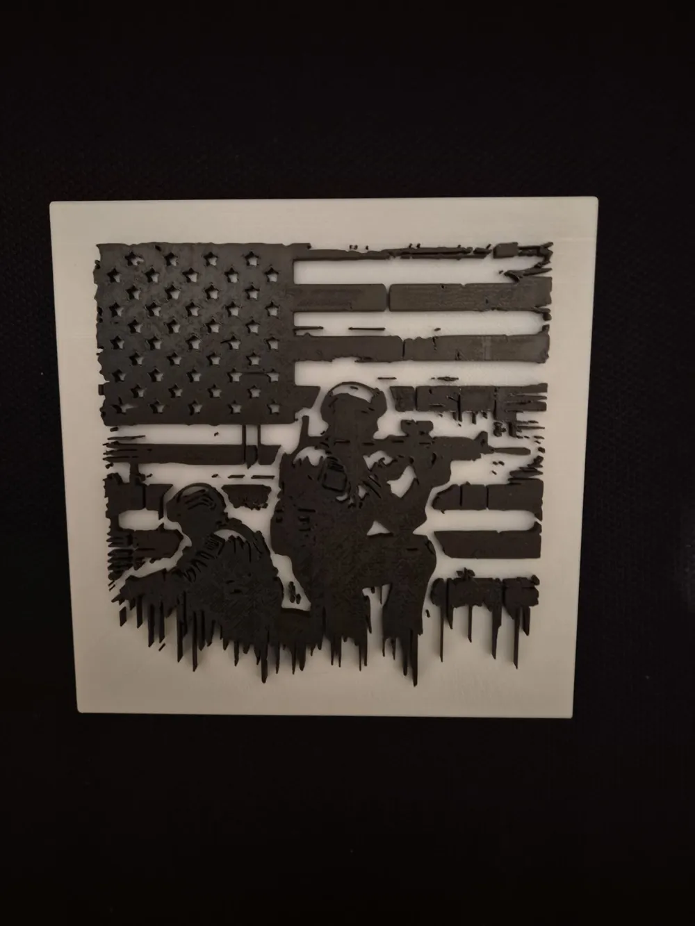US Troops and Flag 3d Picture - Free 3D Print Model - MakerWorld