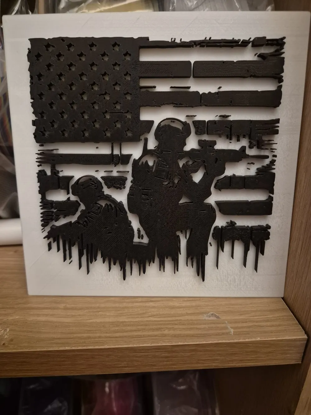 US Troops and Flag 3d Picture - Free 3D Print Model - MakerWorld
