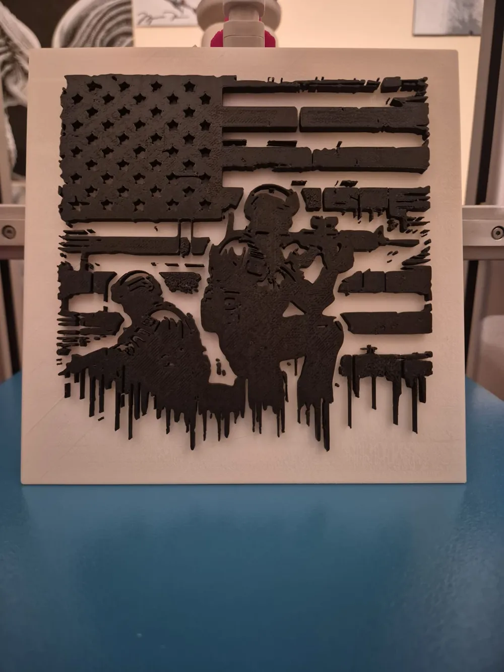 US Troops and Flag 3d Picture - Free 3D Print Model - MakerWorld