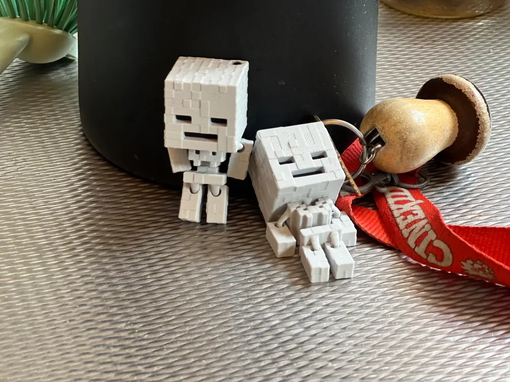 Baby Skeleton Minecraft keychain (Print in Place) by Temtor MakerWorld ...