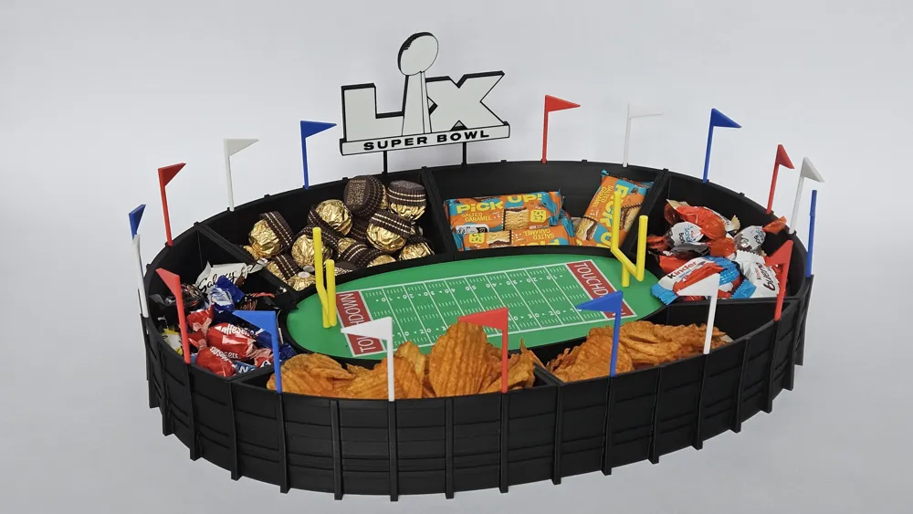 Superbowl: Snack Arena, Snack Stadium, Snack Dome - Free 3D Print Model ...