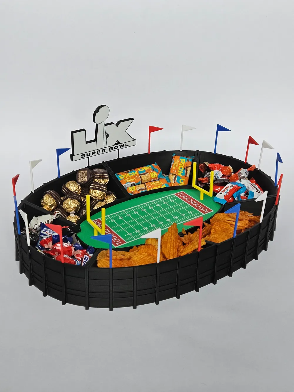 Superbowl: Snack Arena, Snack Stadium, Snack Dome - Free 3D Print Model ...