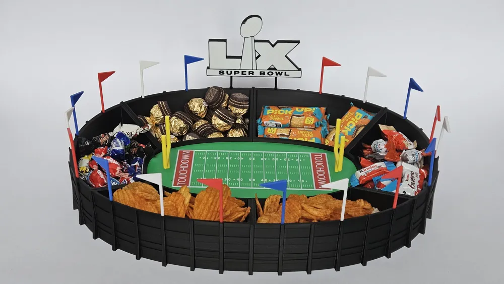 Superbowl: Snack Arena, Snack Stadium, Snack Dome - Free 3D Print Model ...