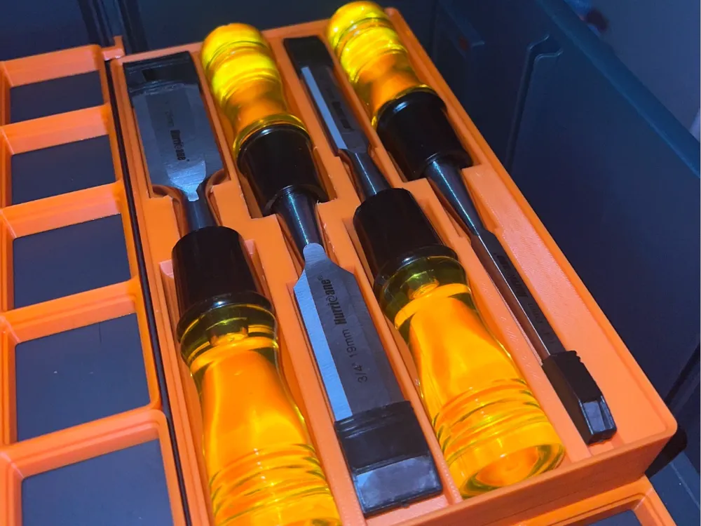 Hurricane Chisel Set Gridfinity Bin 5x3 by macexiv MakerWorld: Download ...