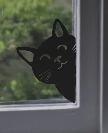 Cat windows decoration - Free 3D Print Model - MakerWorld