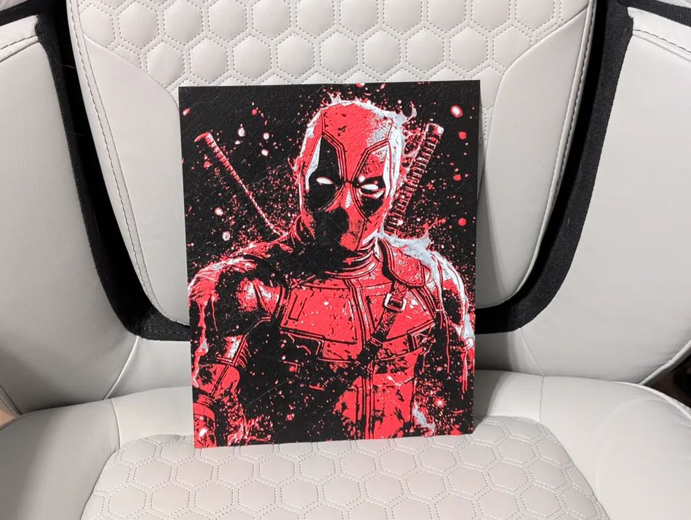 Deadpool painting splash Hueforge by DMurr5050 MakerWorld: Download ...