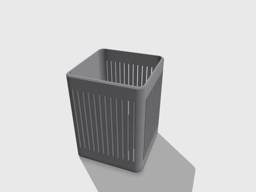 Square Hollow Pen Holder - Free 3D Print Model - MakerWorld