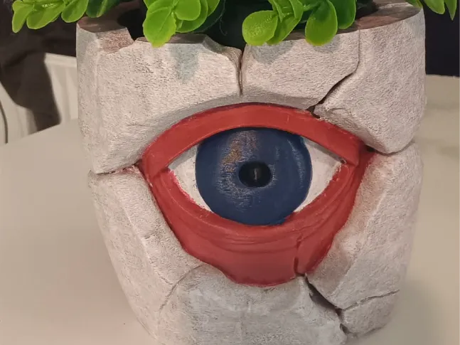 The Watcher in the Stone | Hidden Drainage Planter - Free 3D Print ...