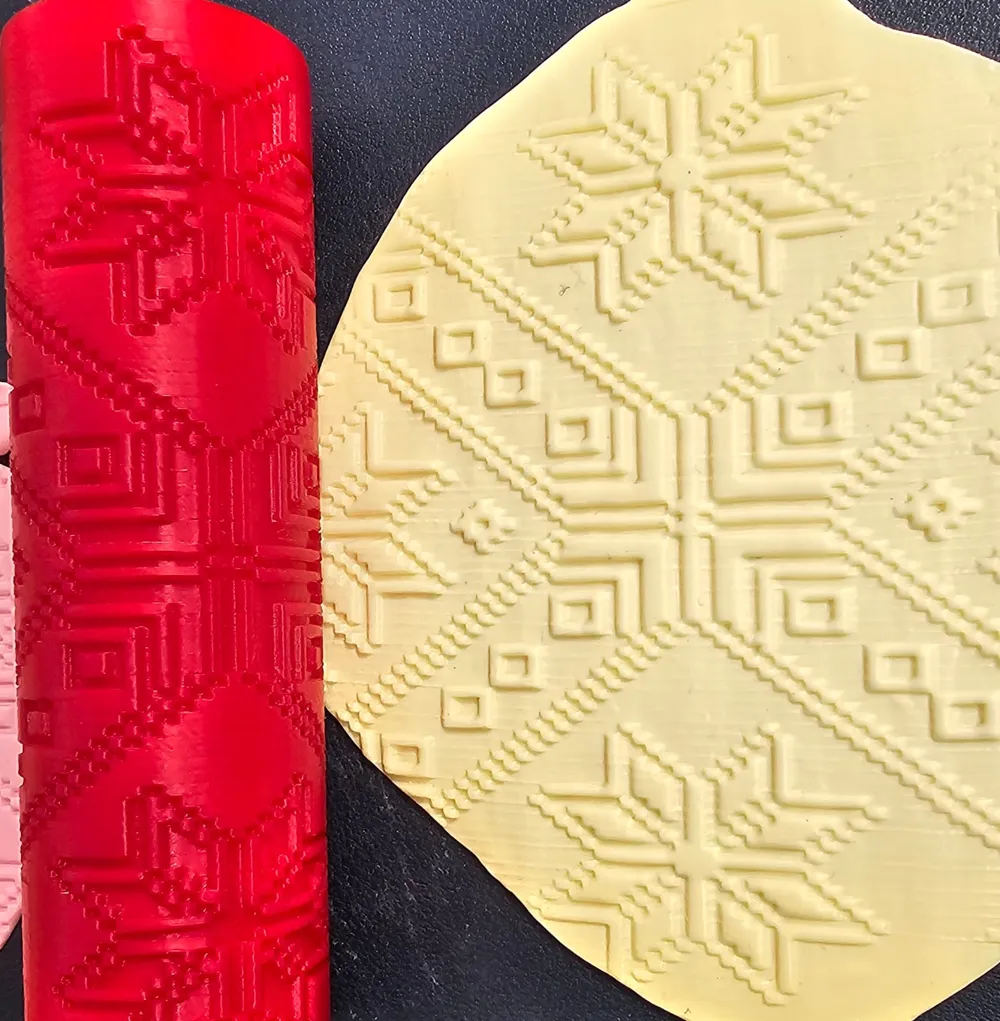 Bethlehem Star Rollers - Emboss + Deboss - Free 3D Print Model - MakerWorld