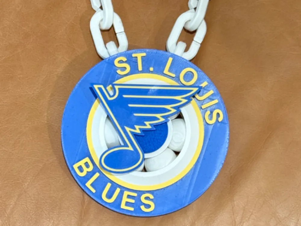 St. Louis Blues Spinner Chain - Free 3D Print Model - MakerWorld
