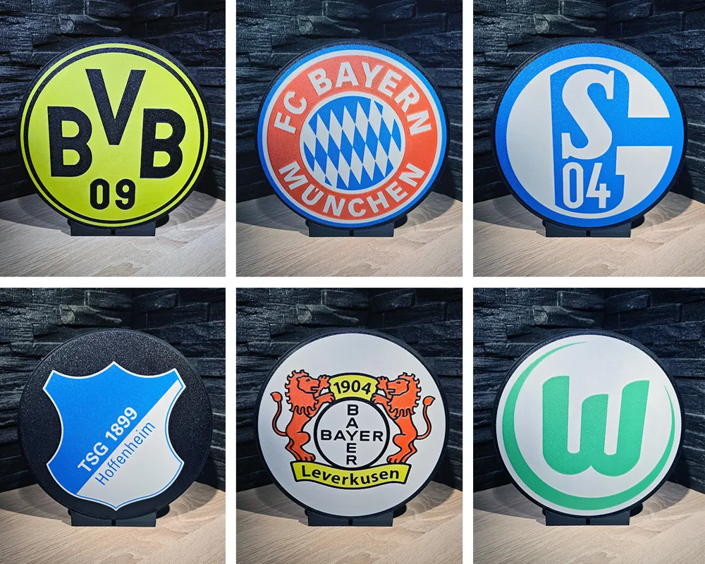 Football Club LED signs by Der_Arix MakerWorld: Download Free 3D Models
