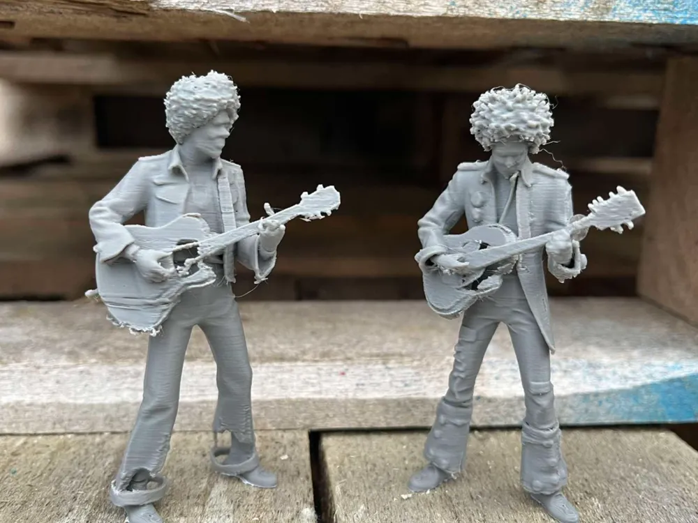 Guitarist, musician Jimi Hendrix by Ainon3DprintMakerWorld: Download ...