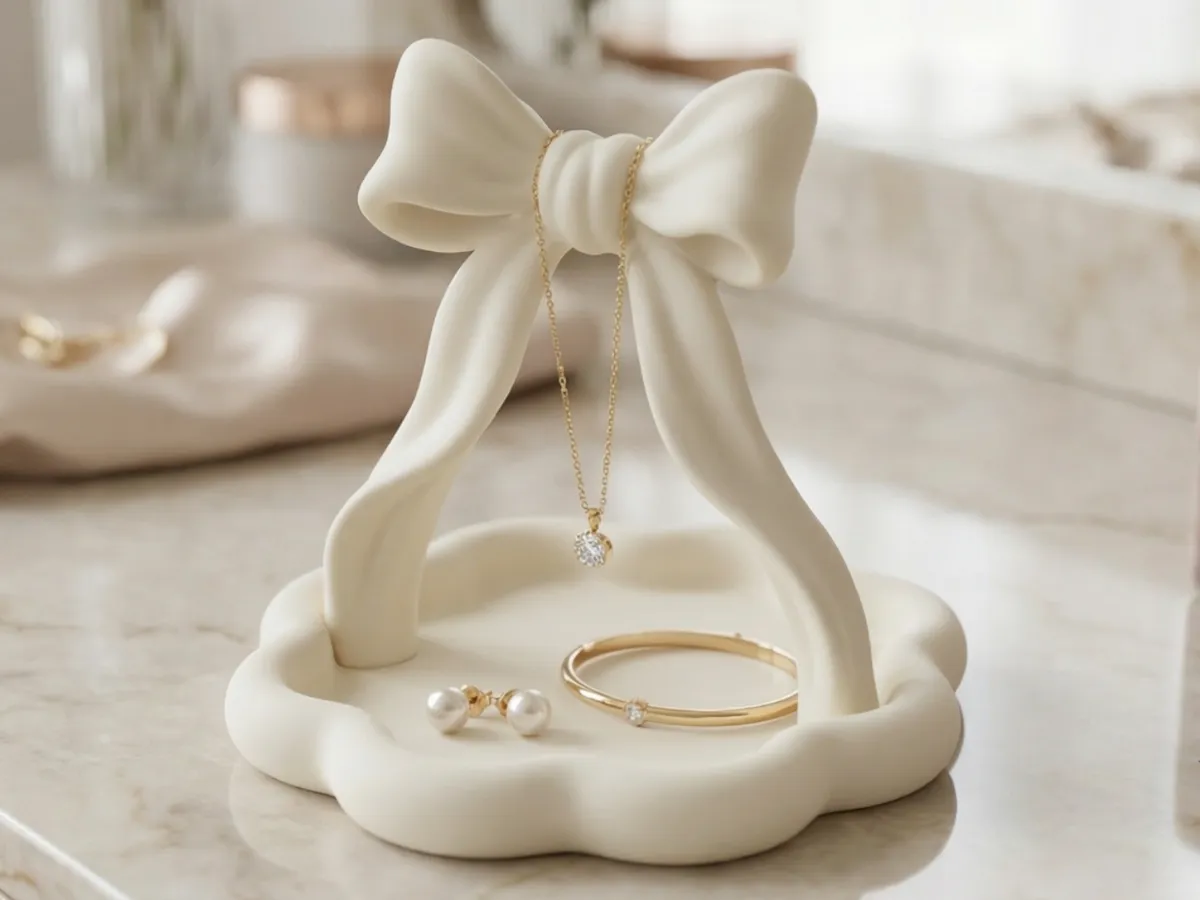 Ribbon Bow Organizer Vanity Jewelry Hold Catchall - Free 3D Print Model ...