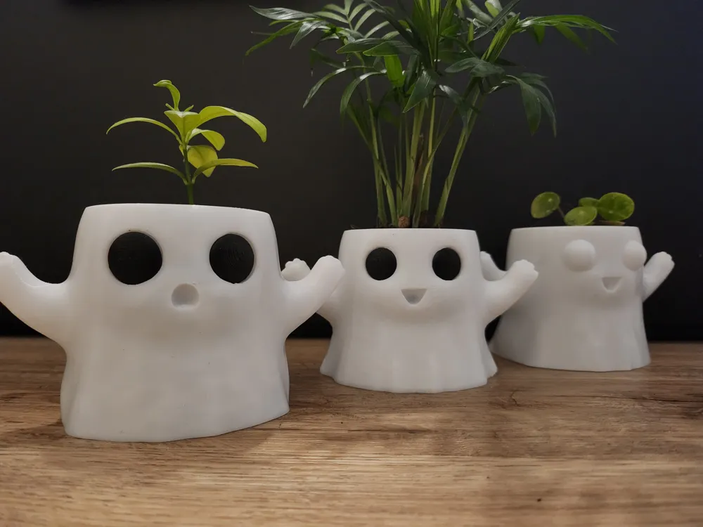 Spooky Ghost Planter - Free 3D Print Model - MakerWorld