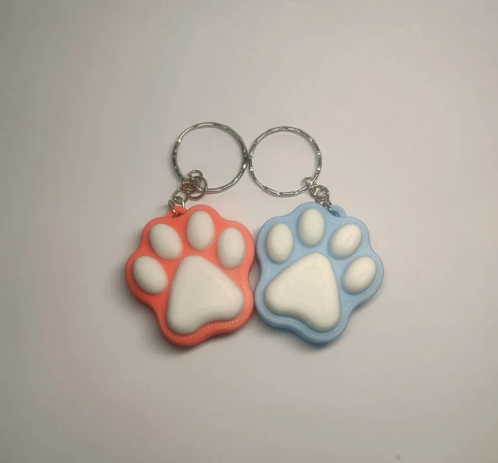 Dog Cat Paw Keychain by Mister Pebbles MakerWorld: Download Free 3D Models
