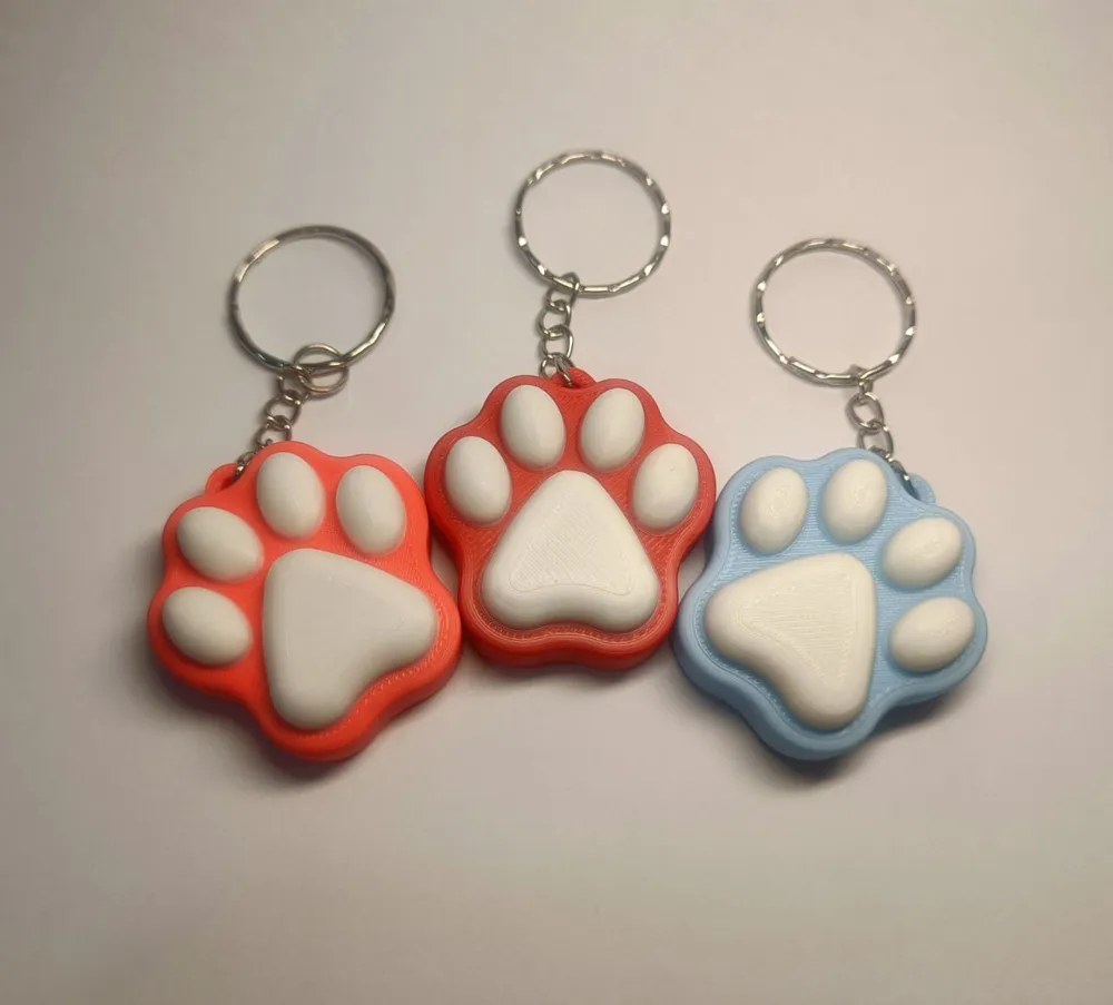 Dog Cat Paw Keychain by Mister Pebbles MakerWorld: Download Free 3D Models
