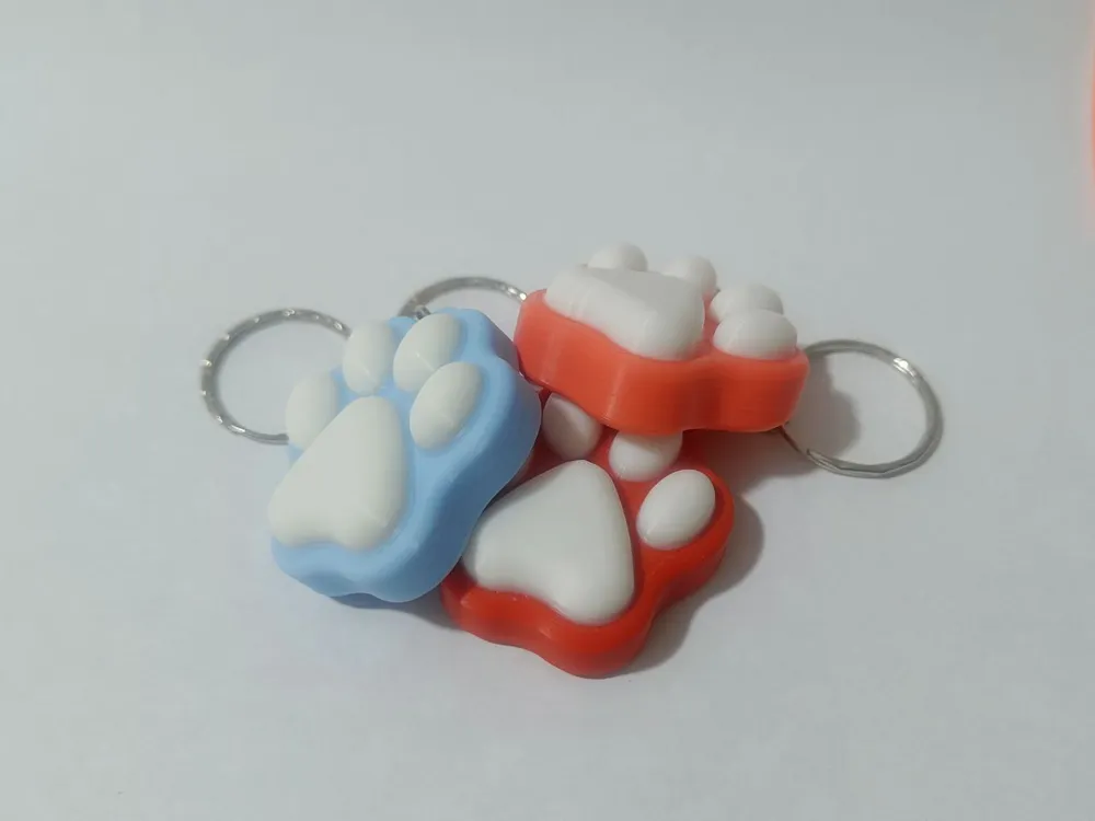 Dog Cat Paw Keychain by Mister Pebbles MakerWorld: Download Free 3D Models