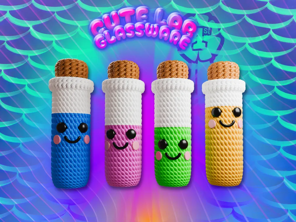 Adorably Scientific Crochet Lab Gear Test Tubes - Free 3D Print Model ...
