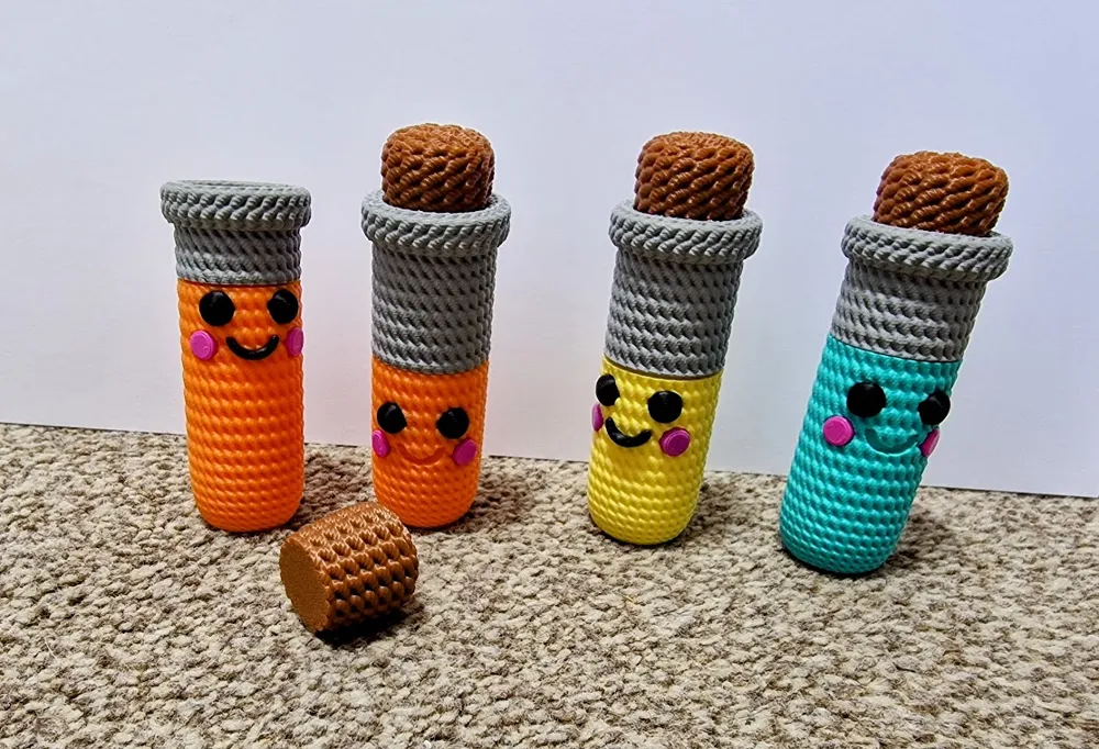 Adorably Scientific Crochet Lab Gear Test Tubes - Free 3D Print Model ...